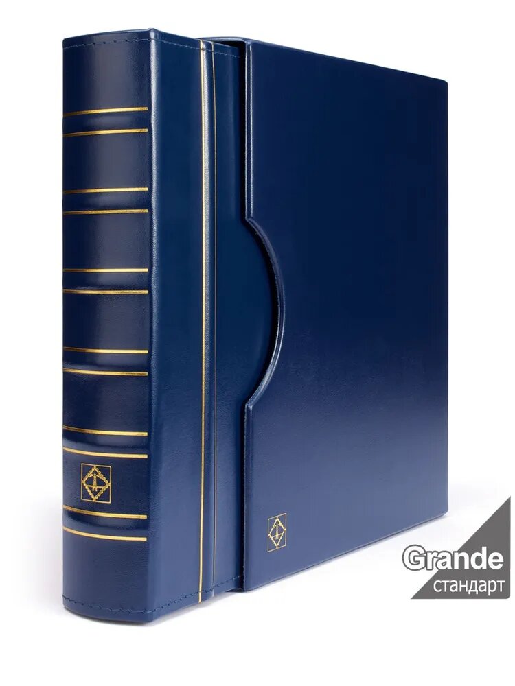 Альбом Classic Grande для монет и банкнот в футляре - тёмно-синий. Leuchtturm, #301687