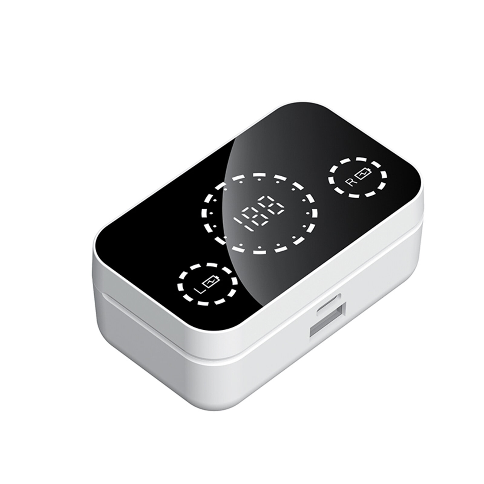 YD08 Mirror Wireless BT 5.3 Наушники Заряжаемые для Мобильных Телефонов HD LED Цифровой Дисплей, Черный Белый, BT Версия 5.3, Динамик φ13mm, Время Стендапа Без Питания около 180 Дней, Ёмкость Наушников 35mAh, Ёмкость charging box 800mAh, Дистанция