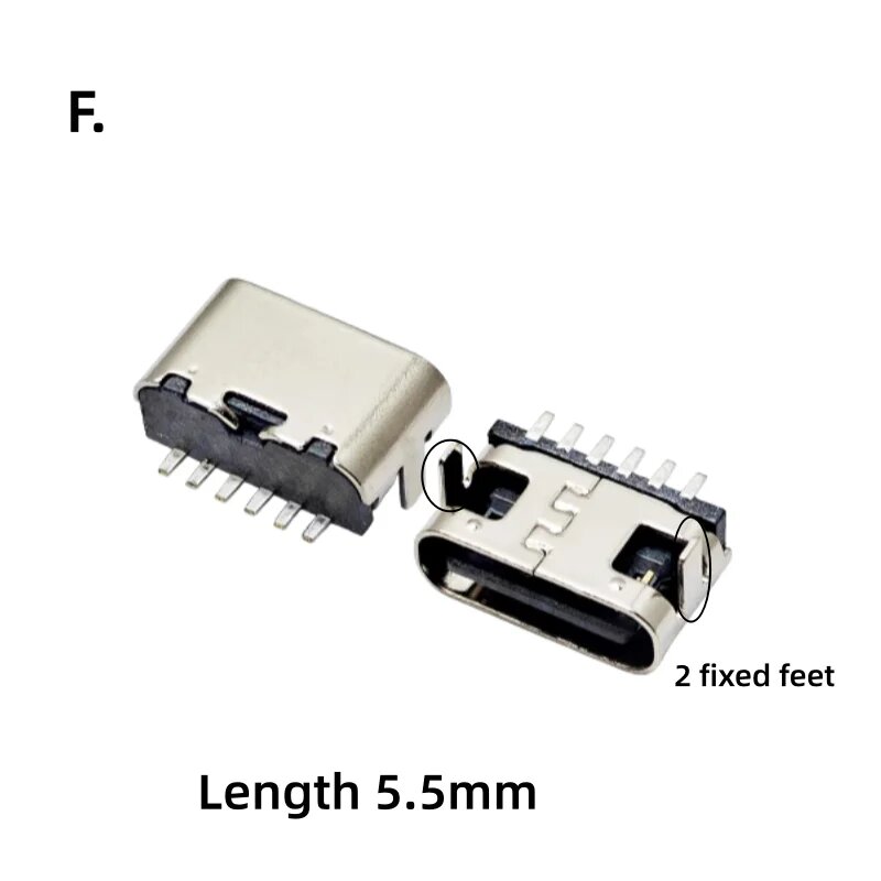 USB TYPE-C 6Pin разъем SMT F