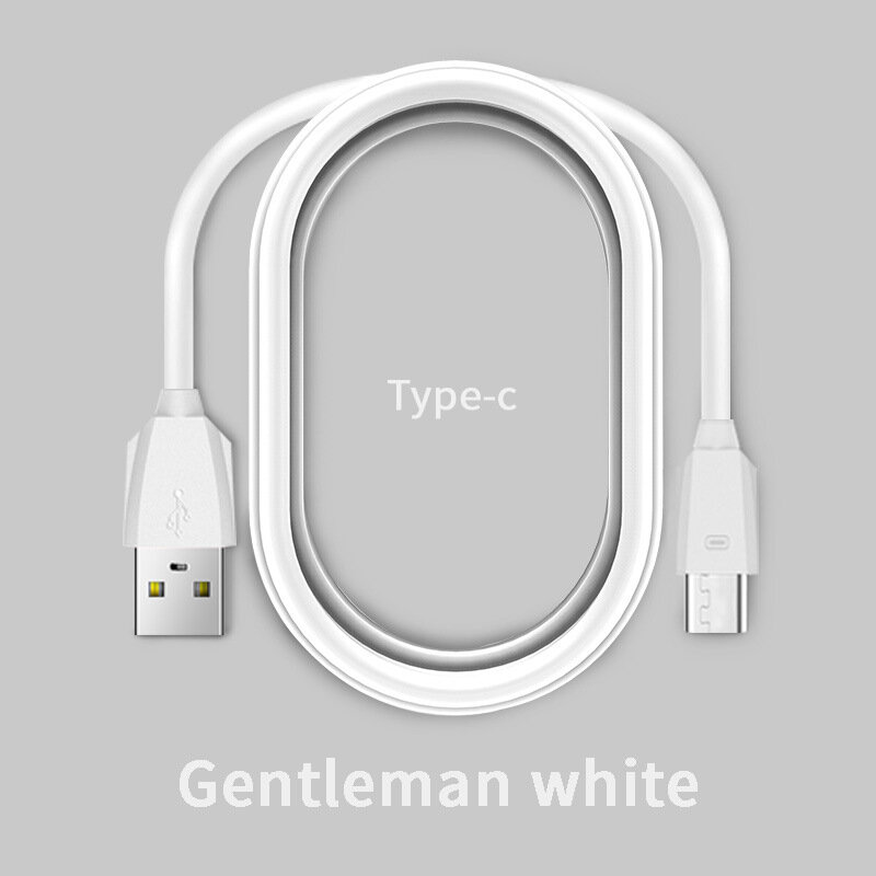 1 метр белый USB-C кабель, быстрая зарядка для Android и iOS, длина 1 метр, универсальный адаптер