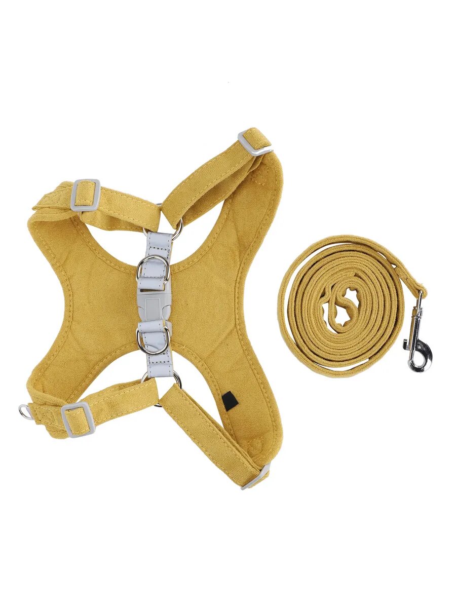 Шлейка для собак без удушья с тяговым тросом и удобным