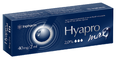 Hyapro max протез синовиальной жидкости 2% шприц, 40 мг/2 мл, 2 мл, 100 ...