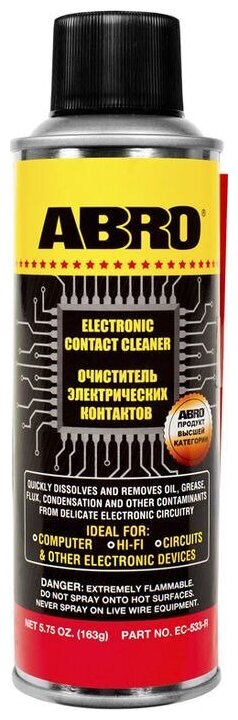 Очиститель электронных контактов Abro, 163 г