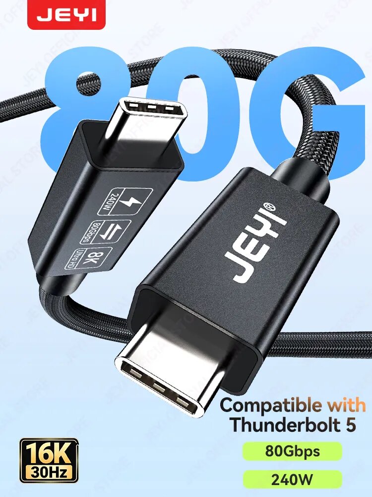 JEYI Кабель для мобильных устройств, 1 м, черный