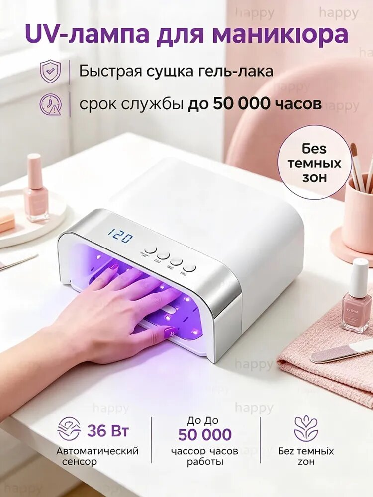 Лампа для ногтей с двойным источником света, лампа для выпечки
