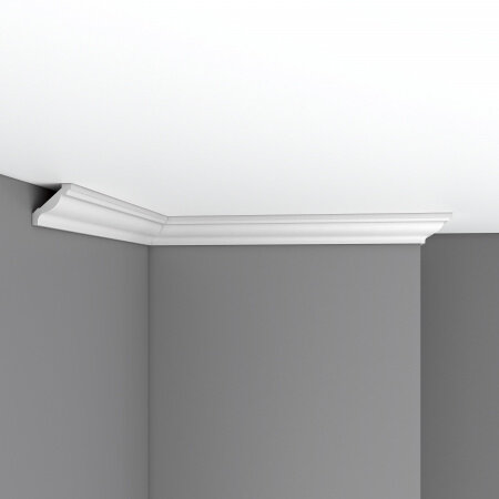 Плинтус Потолочный Гладкий Decomaster 96015 В40хШ40хД2400 мм / Декомастер.