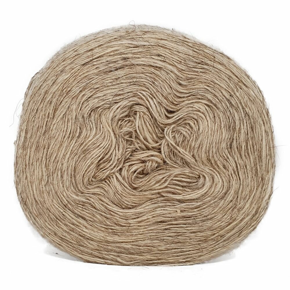 Пряжа Рассказовская Шерсть натуральная, бежевая - 09, 95% овечья шерсть 5% акрил, 2 мотка, 250 г, 500 м.