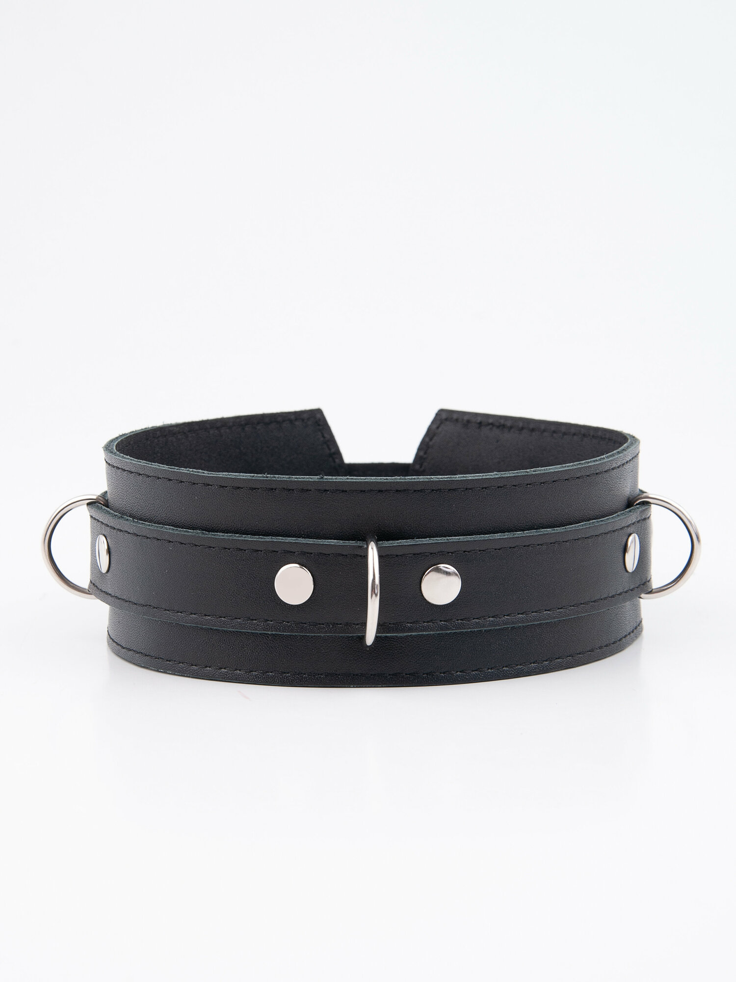 Ошейник эротик БДСМ из натуральной кожи для взрослых, модель 002/008 К