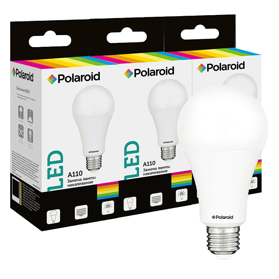 Светодиодная лампа Polaroid 220V A110 30W 4000K E27 2410lm (3 шт.)