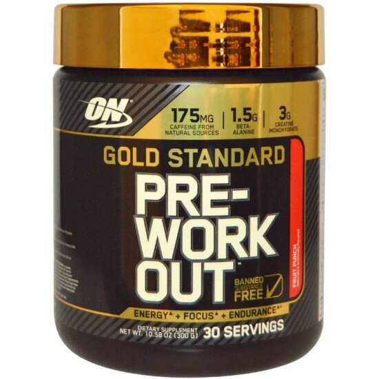 Предтренировочный комплекс Optimum Nutrition Gold Standard PRE-Workout - Fruit Punch