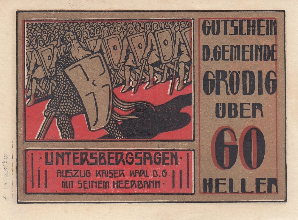 Австрия, Грёдиг 60 геллеров 1914-1920 гг. (№4)
