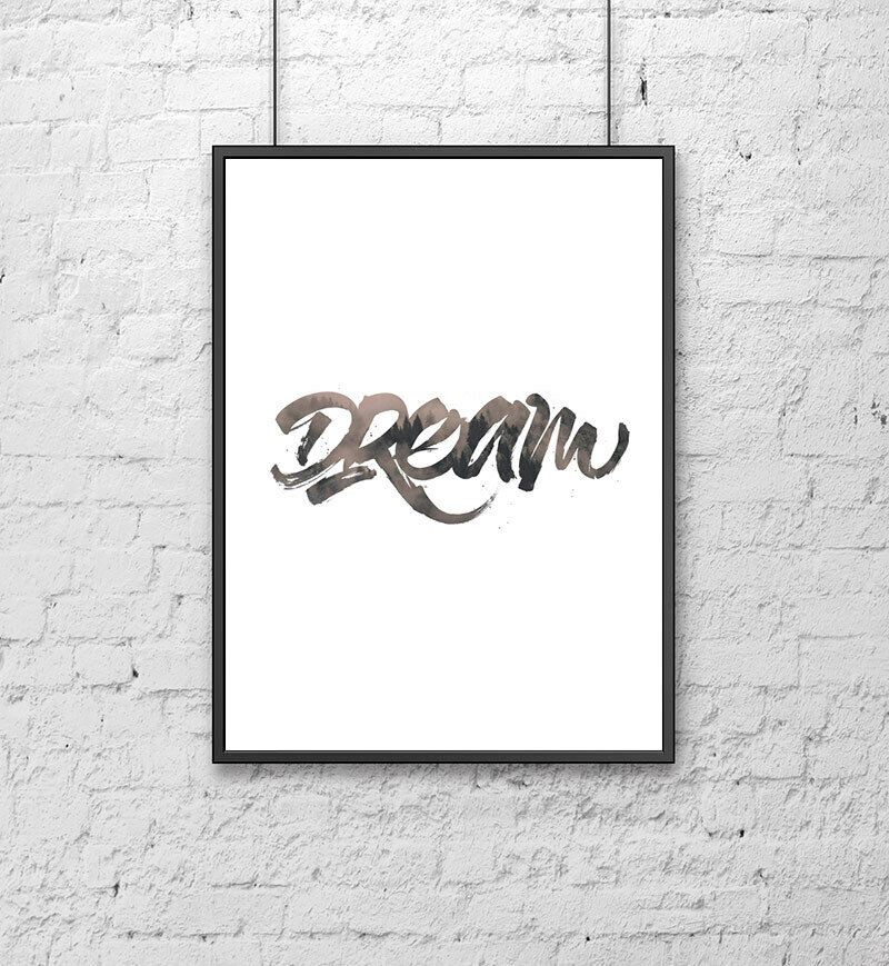 Постер мотивационный для интерьера на стену (30х40 см). Dream (Мечта) / постеры картины для интерьера, постеры для интерьера, постер на стену, картина на стену, картина на кухню, плакат, декор и интерьер