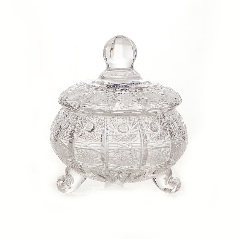 Доза на 3-х ножках для варенья 10,5см."Хрусталь 52022"