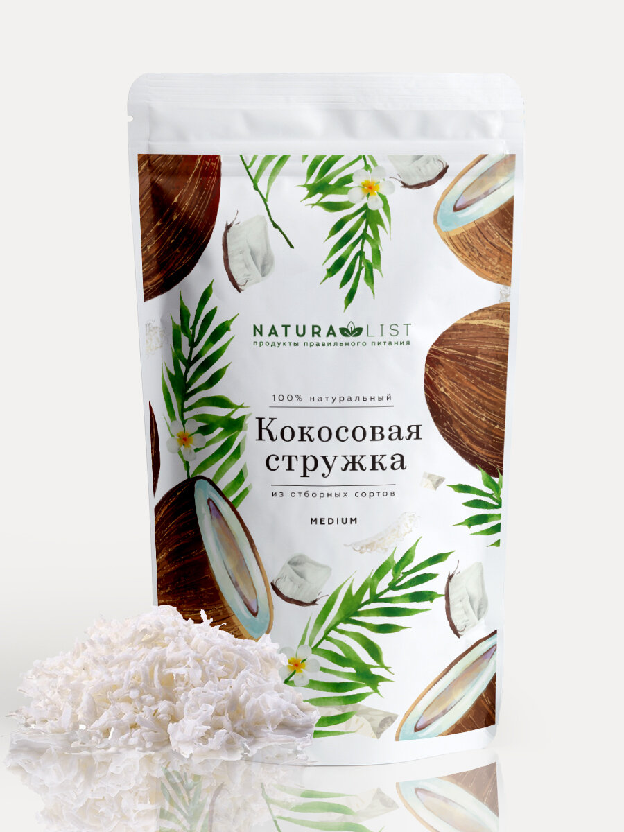 Кокосовая стружка медиум 500 гр.