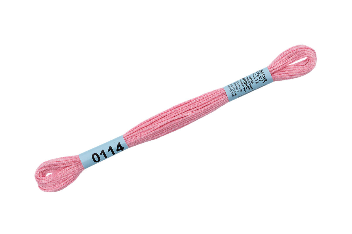 Мулине GAMMA нитки для вышивания 8м. 0114 светло-розовый, 1 штука.