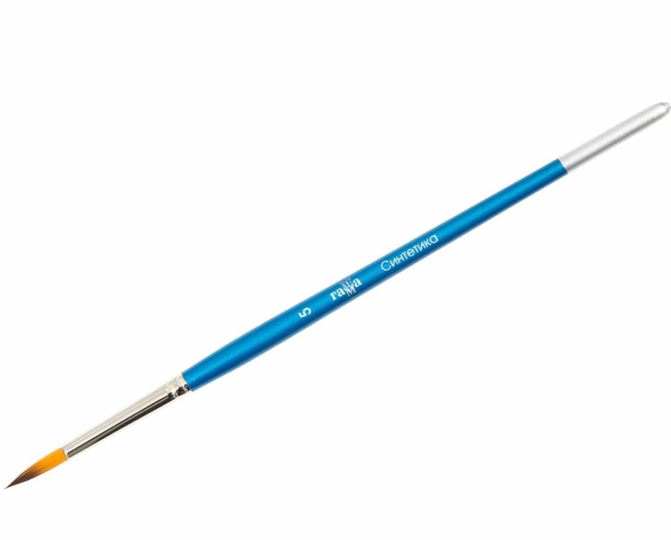 Кисть Гамма №05, синтетика, круглая, для разных видов красок, 19,5 см
