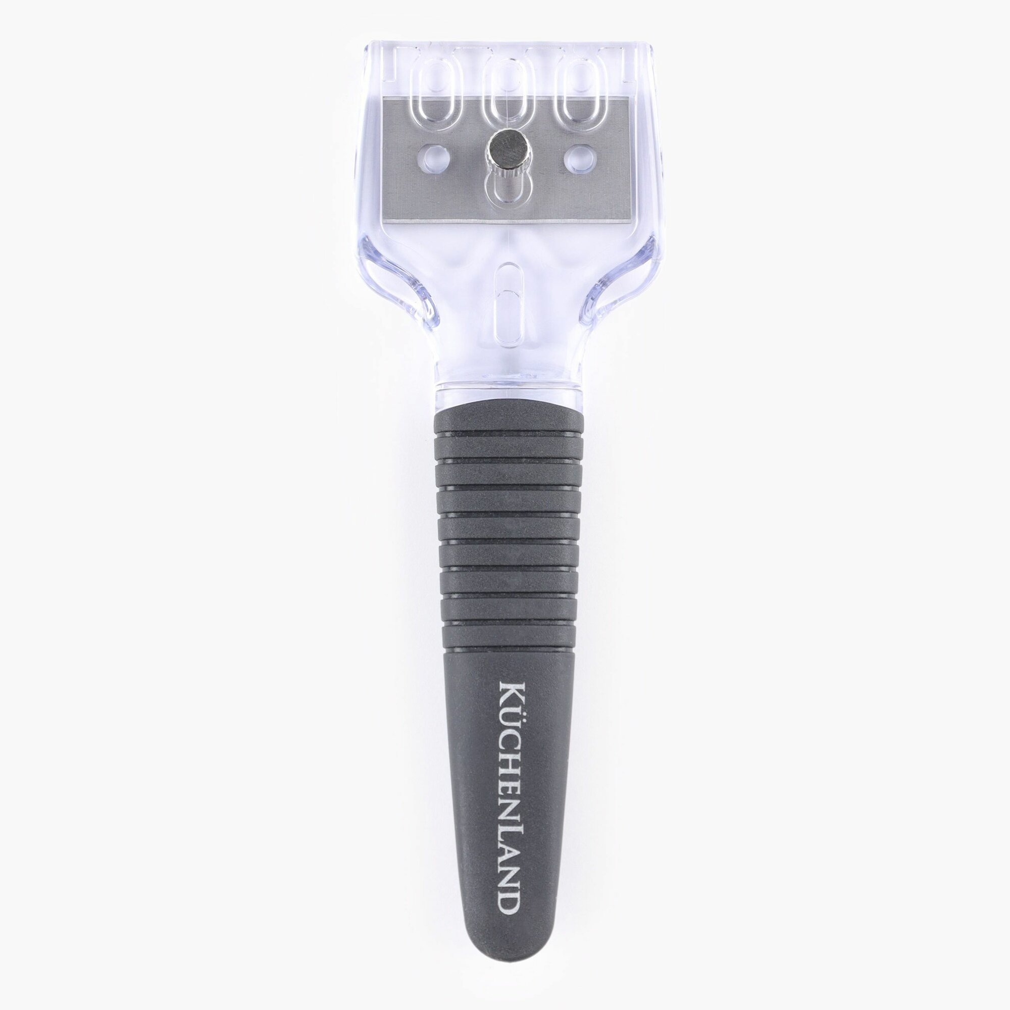 Скребок для стеклокерамической плиты, Kuchenland, 16 см, 3 лезвия, пластик/сталь, черный, Black style