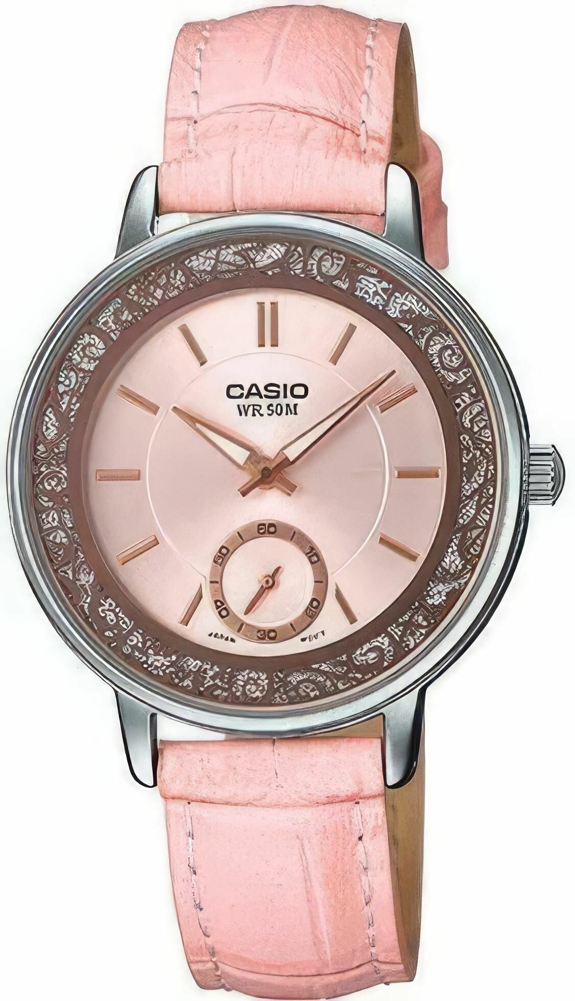 Наручные часы CASIO, серебряный, розовый