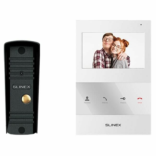 SQ-04 + ML-16HR (белый+черный) комплект видеодомофона Slinex