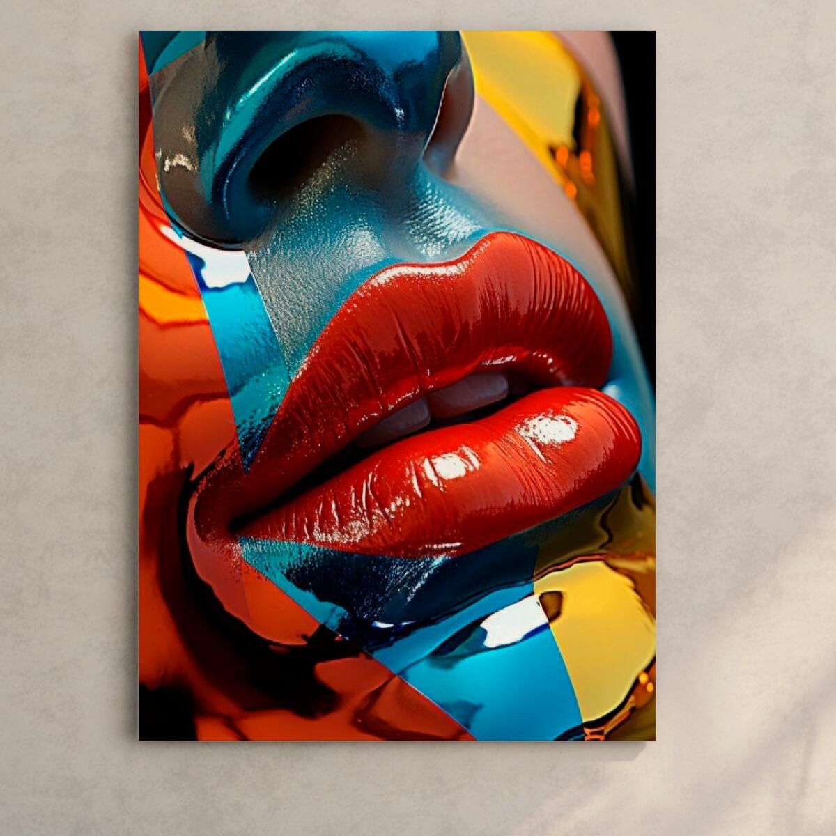 Дизайнерская картина на холсте 45 х 65 см. Яркие губы