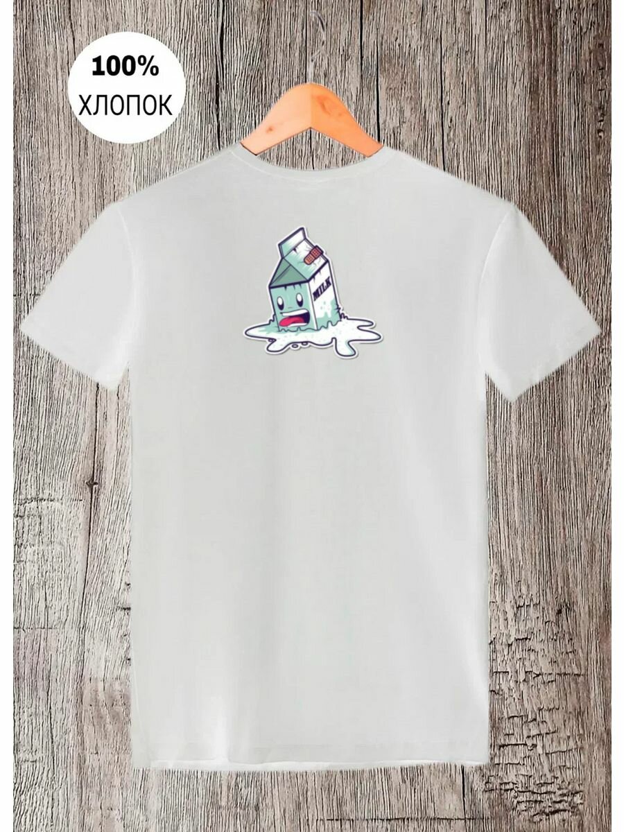 Футболка еда молоко