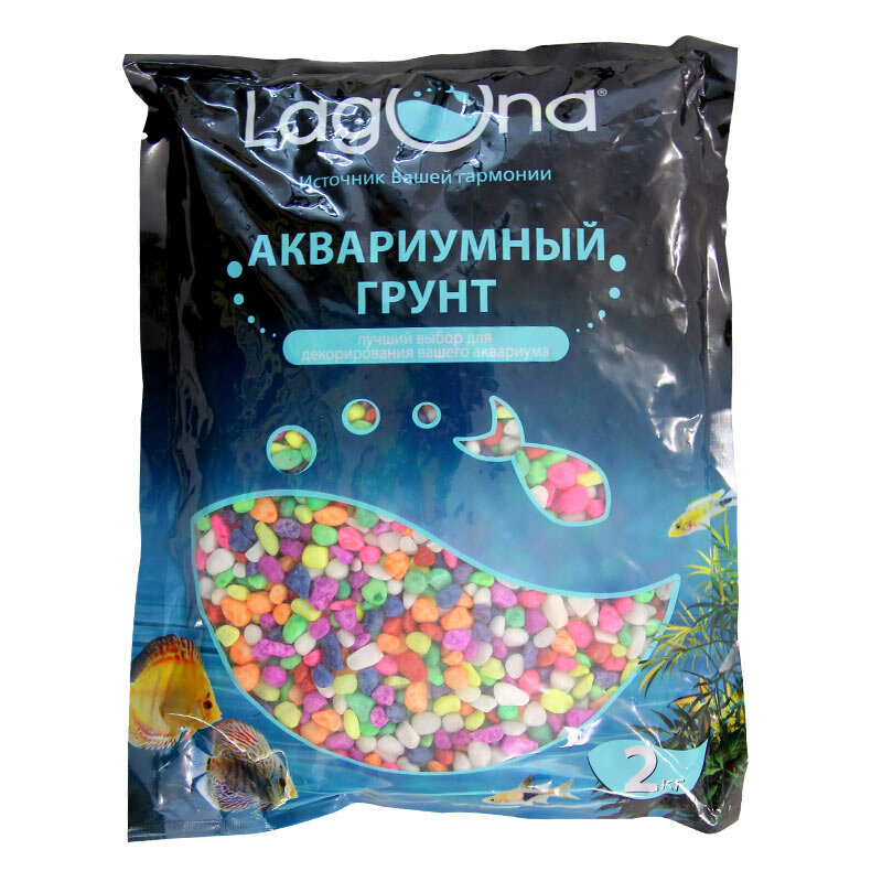 Laguna Грунт для аквариума "Карамель" натуральный (20612D), фракция 5-8 мм, 2кг 2 кг