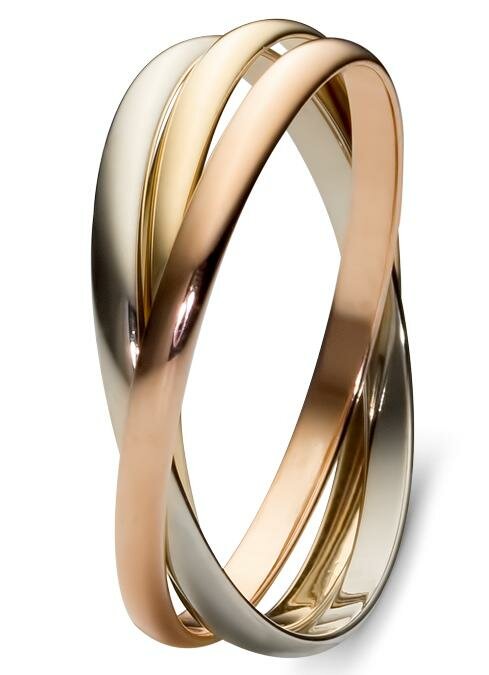 Кольцо, комбинированное золото, 585 проба