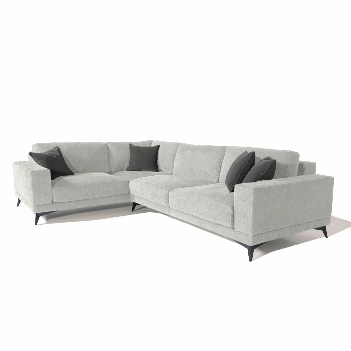 Диван Бергамо угловой левый в премиальном велюре 225х315/01