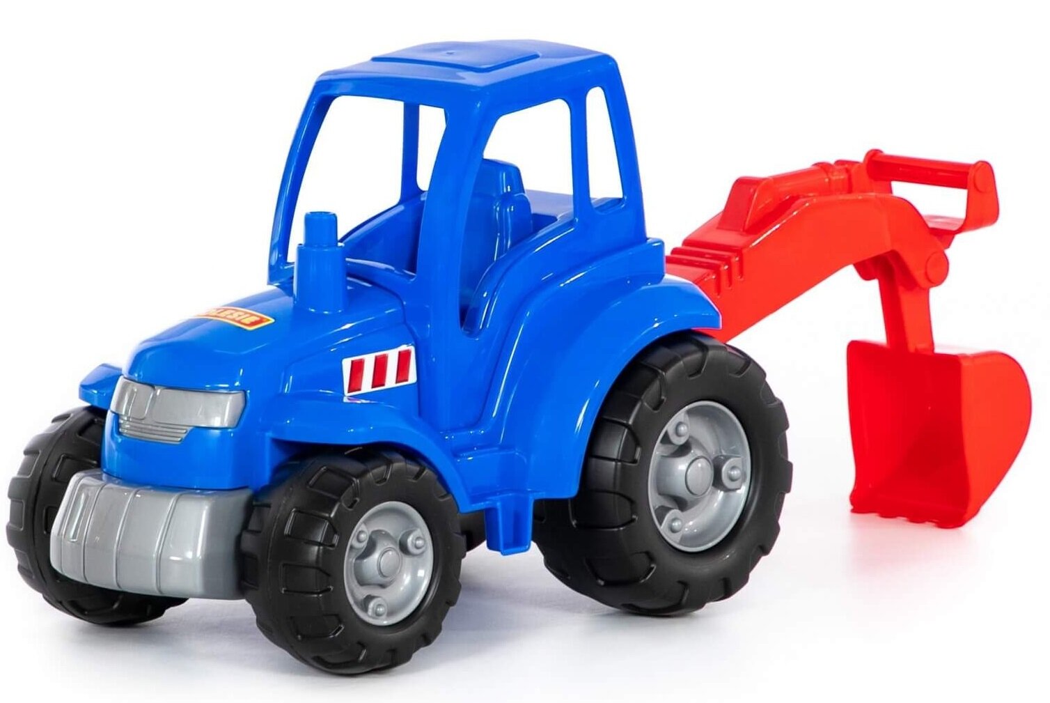 Полесье Трактор Чемпион (синий) с лопатой (в сеточке) 84736 с 3 лет