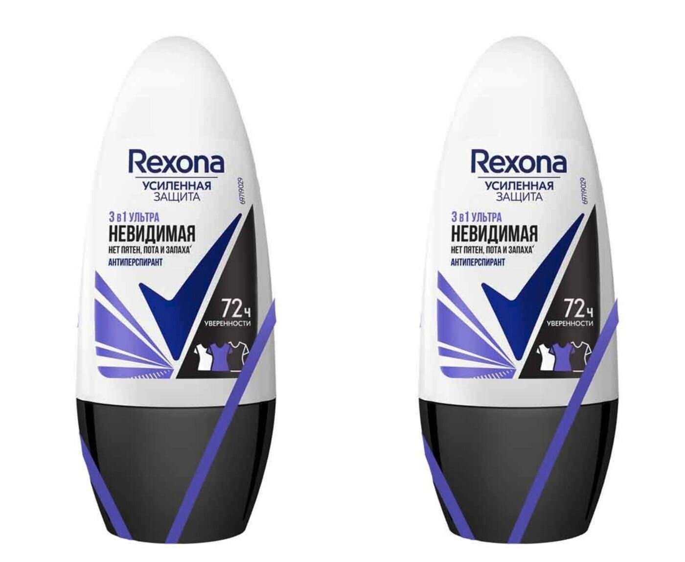 Рексона део-ролл женский Ультраневидимая 50мл, 2шт.
