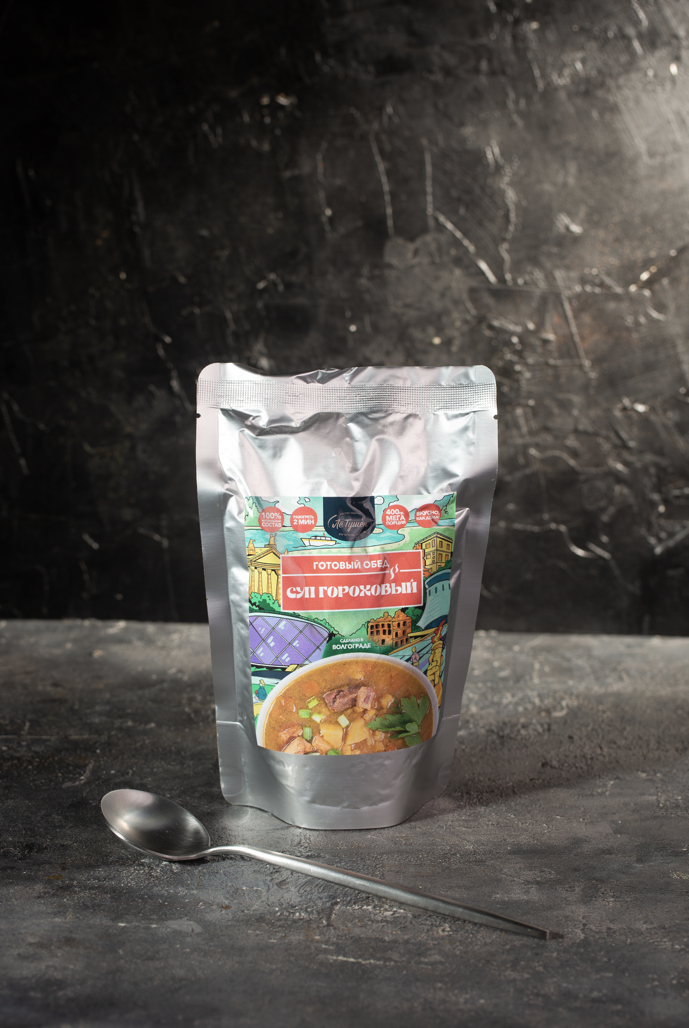 Лё Тушён Суп гороховый с копченостями 400 грамм