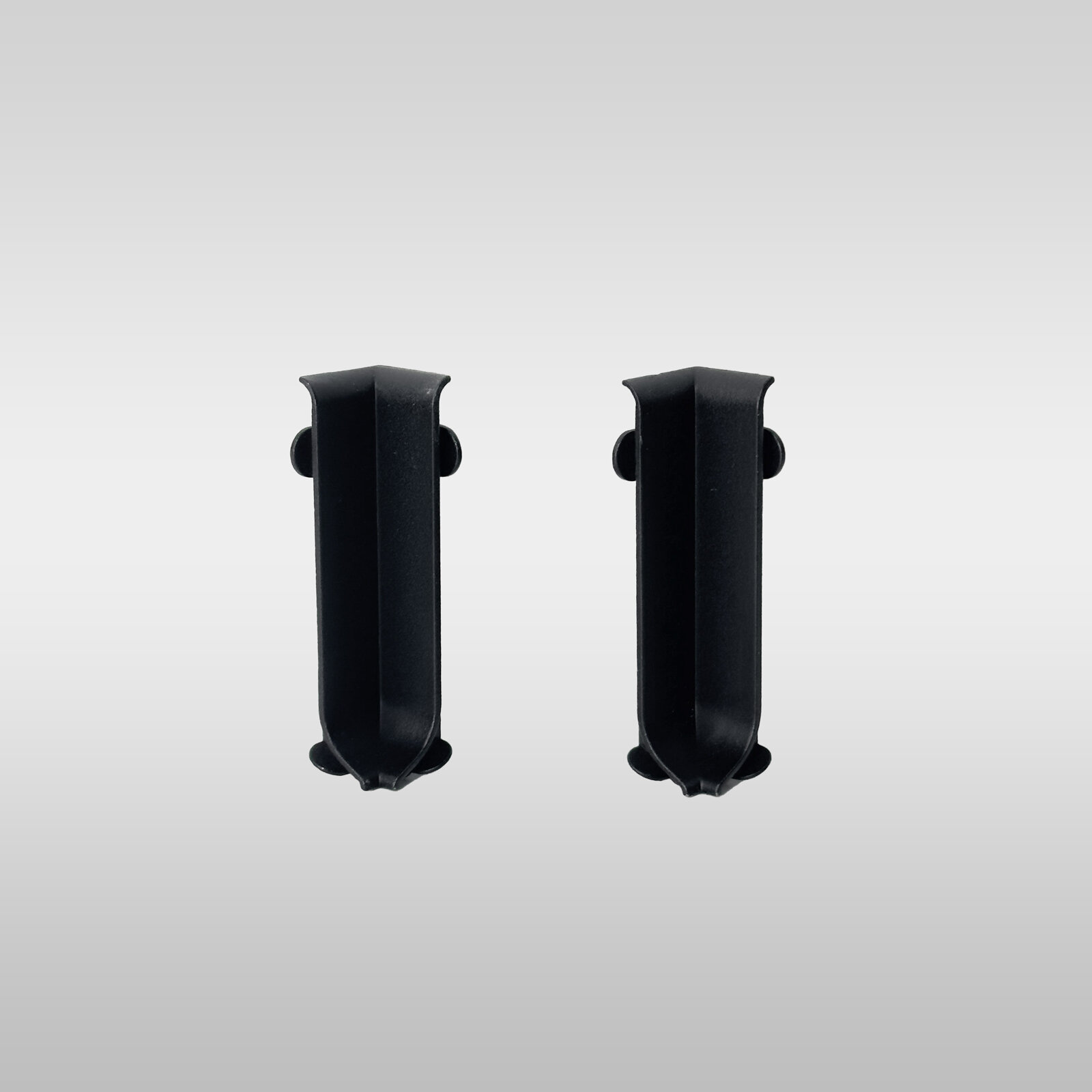 Внутренний угол для алюминиевого плинтуса Профиль-ОПТ ПЛ 40, высота 40 мм, черный муар, 2 шт.