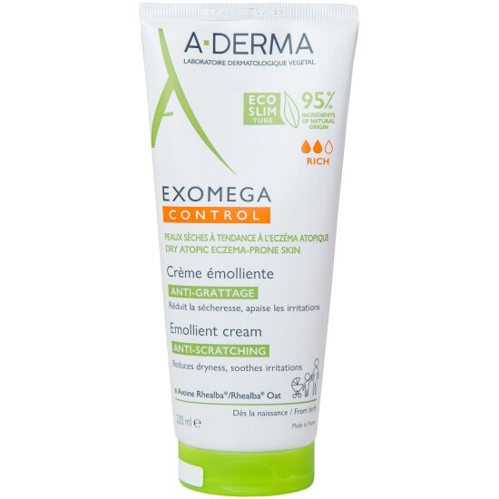 Крем для лица и тела A-derma Exomega Contrоl смягчающий, 200 мл