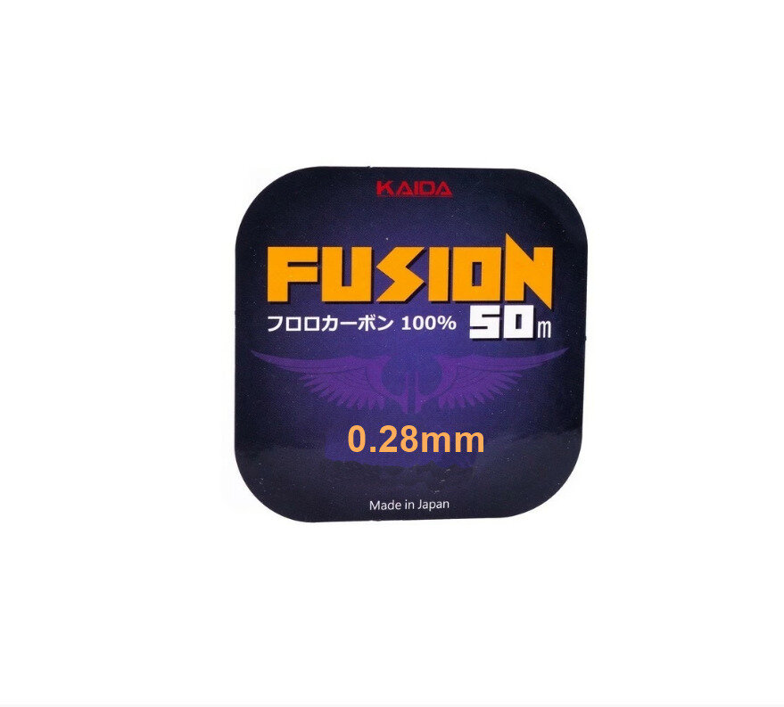 Леска KAIDA FUSION прозрачная 50м 0,28мм FluoroCarbon 100%