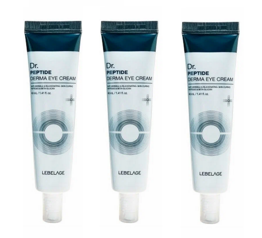 Крем для кожи вокруг глаз Lebelage с пептидами Dr.Peptide Derma Eye Cream, 40 мл - 3 штуки