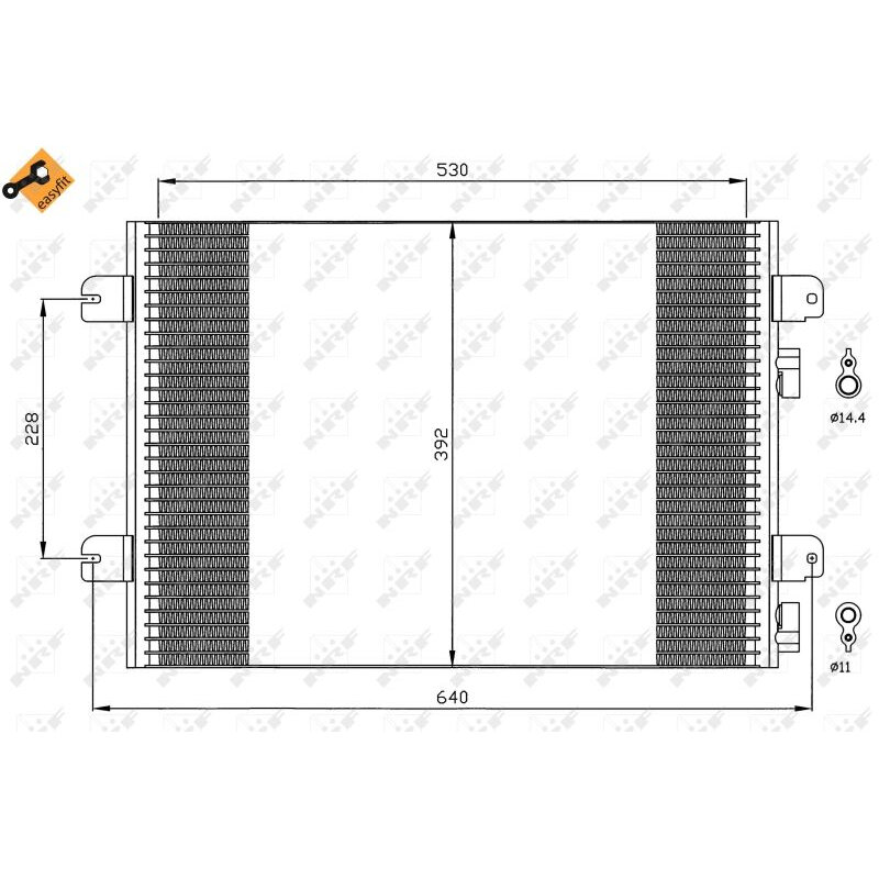 Конденсатор, кондиционер, NRF 35542 (1 шт.)