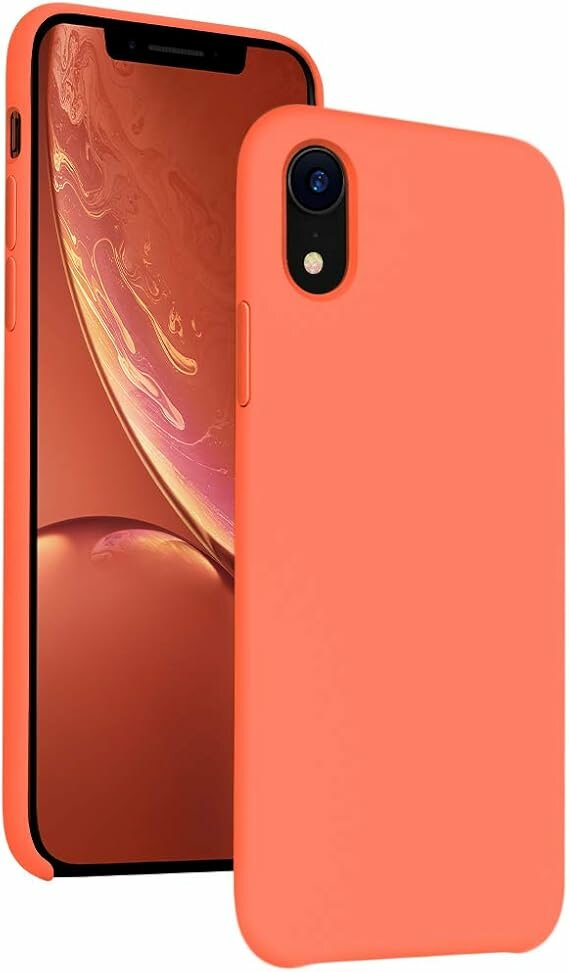 Чехол для iPhone XR, Leather Case без Logo, Искусственная кожа, Ярко-Оранжевый