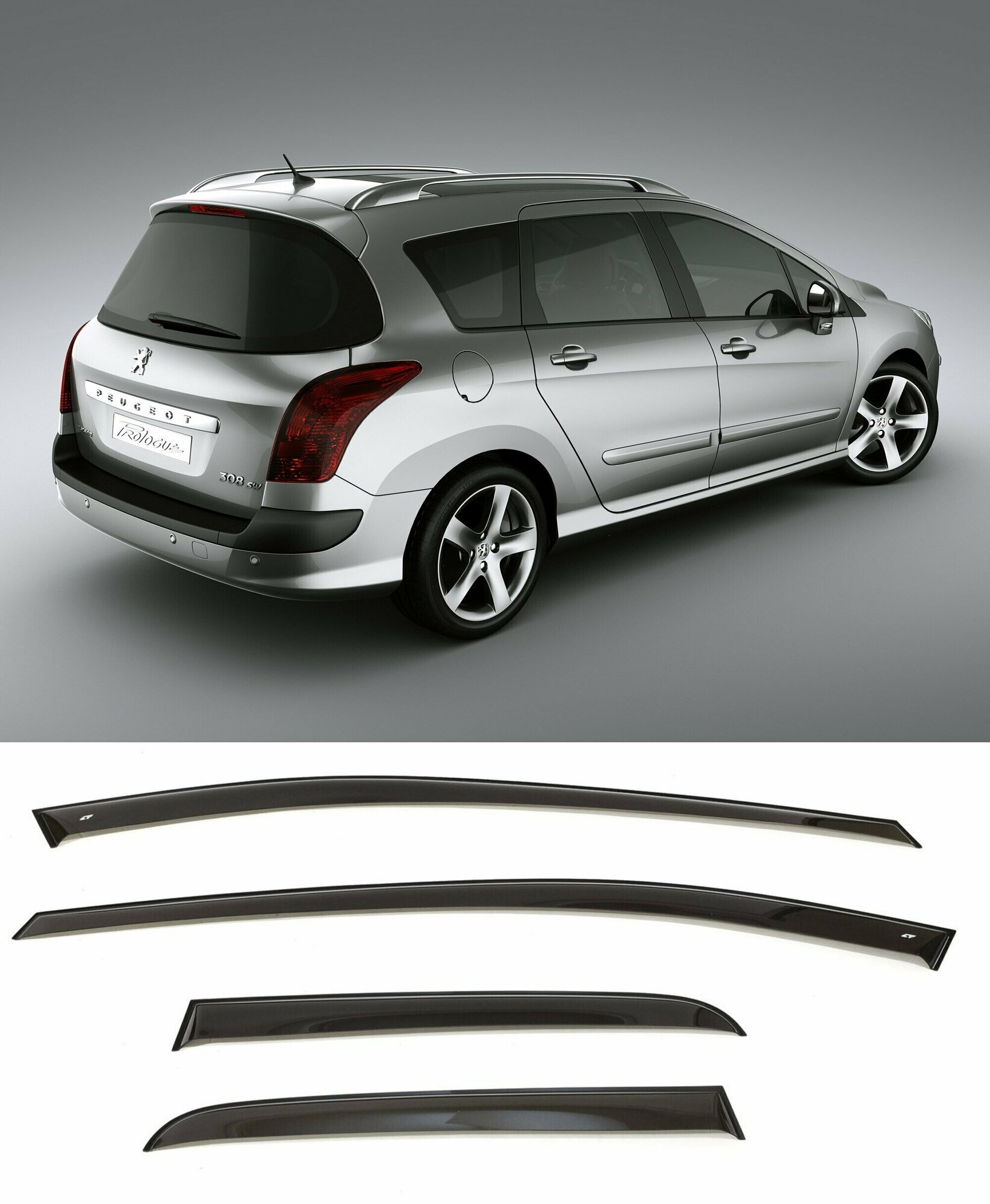 Дефлекторы боковых окон PEUGEOT Пежо 308 универсал (2007-2011)