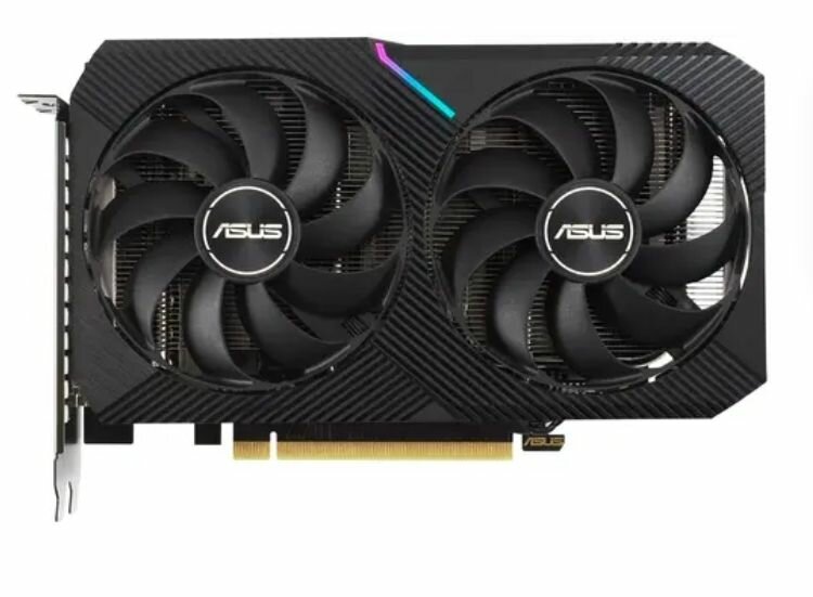 Видеокарта ASUS Dual GeForce RTX 3050 OC Edition (DUAL-RTX3050-O8G) - PCI-E 4.0, 8 ГБ, GDDR6, 128 бит, DisplayPort x3, HDMI, GPU 1552 МГц