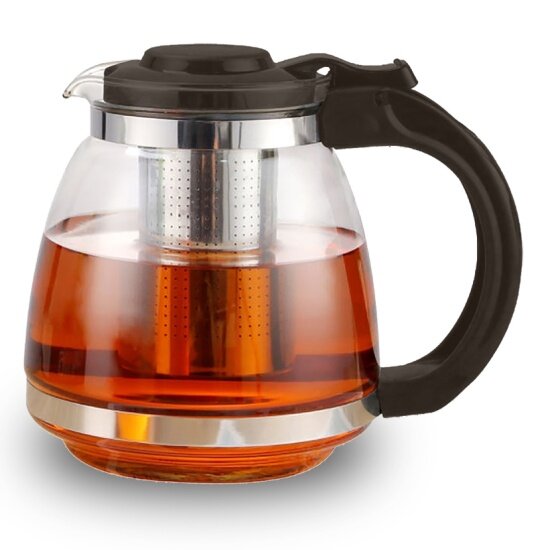Чайник Tima стеклянный коричневый 1500мл (А017-BR)