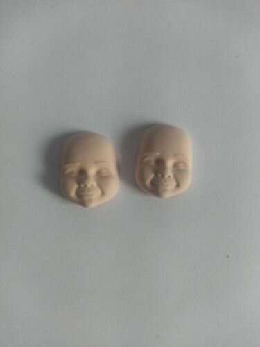 Набор лиц - 2 шт. для ватной игрушки, кукол, малыш, карапуз, озорник, мальчик, девочка снегурочка