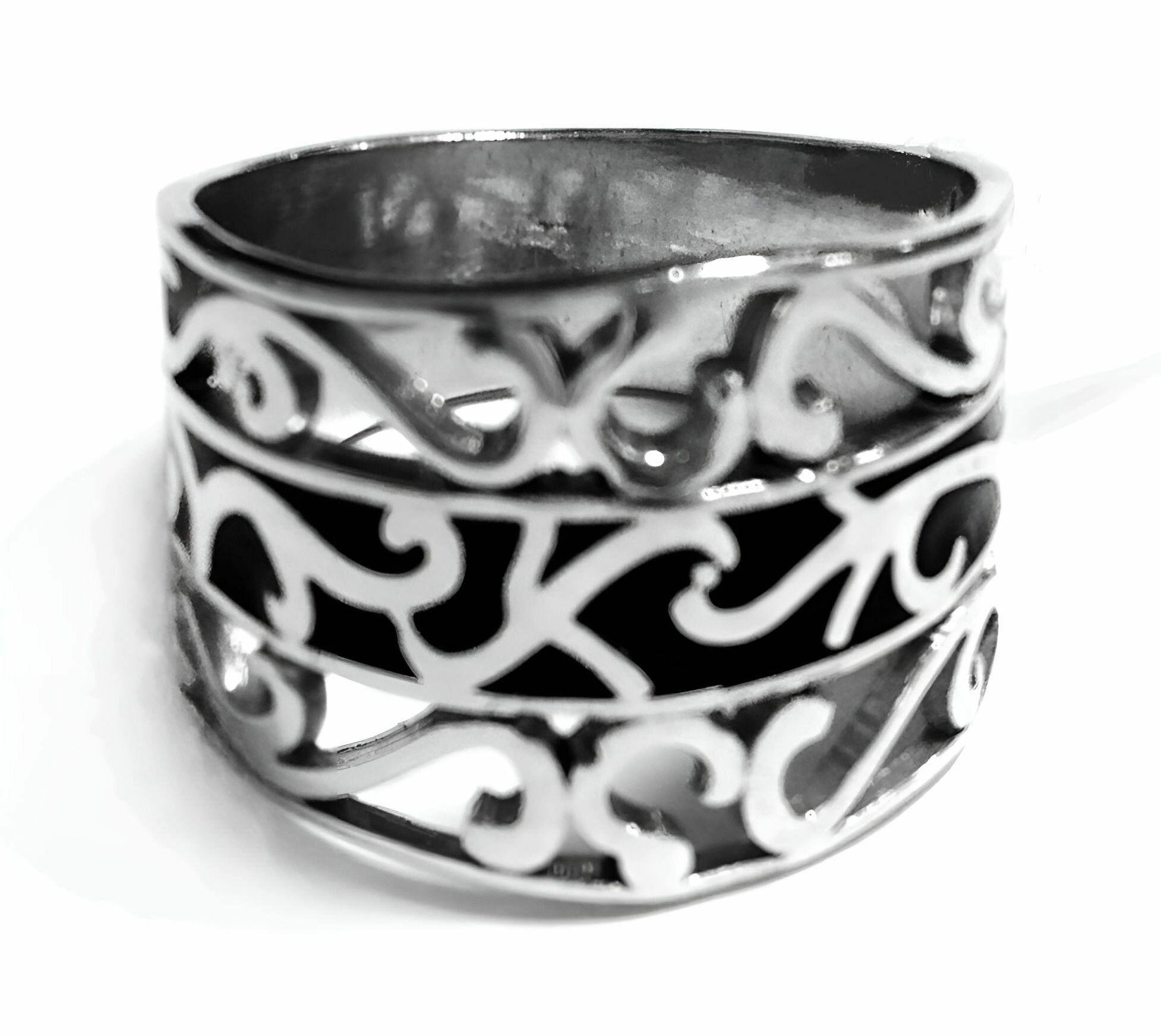 Кольцо, серебро, 925 проба, родирование