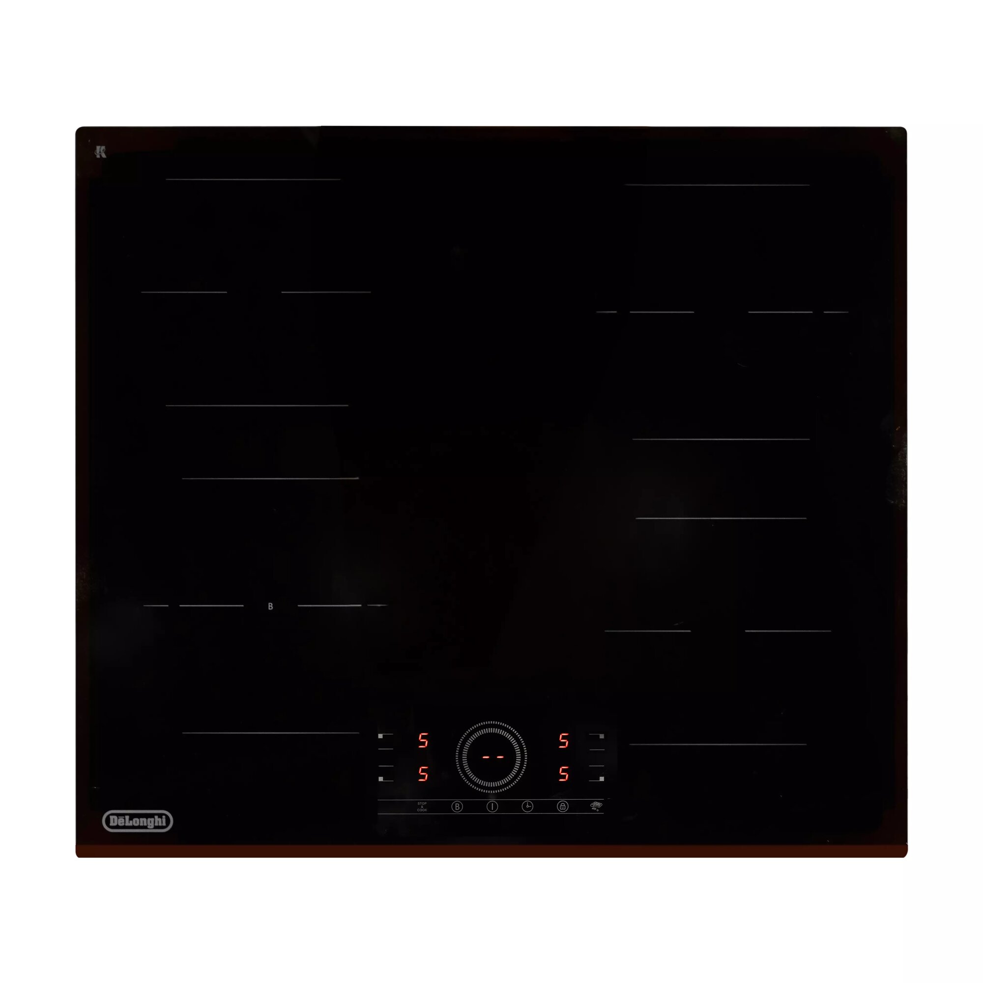 Индукционная варочная панель DeLonghi ELETTRA 1B0P CR, стеклокерамика, 4 конфорки