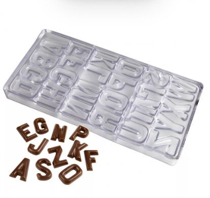 Форма для конфет Алфавит английский Chocolate World CW1426 (Набор из 1 шт.)