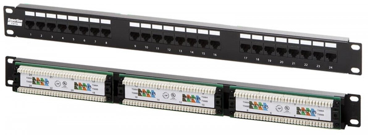 Патч-панель Lanmaster NM-PPU24C 19 2U RJ45 кат.5e UTP