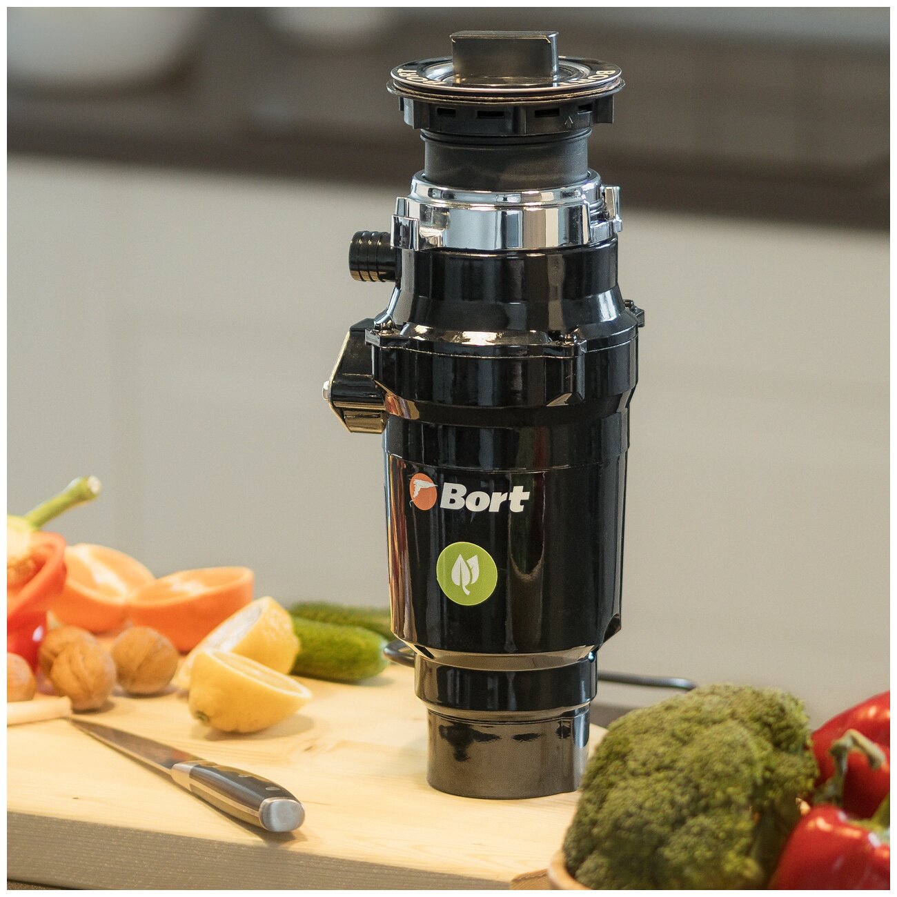 Измельчитель пищевых отходов MASTER ECO, 91275752, 390Вт, 1000мл, BORT