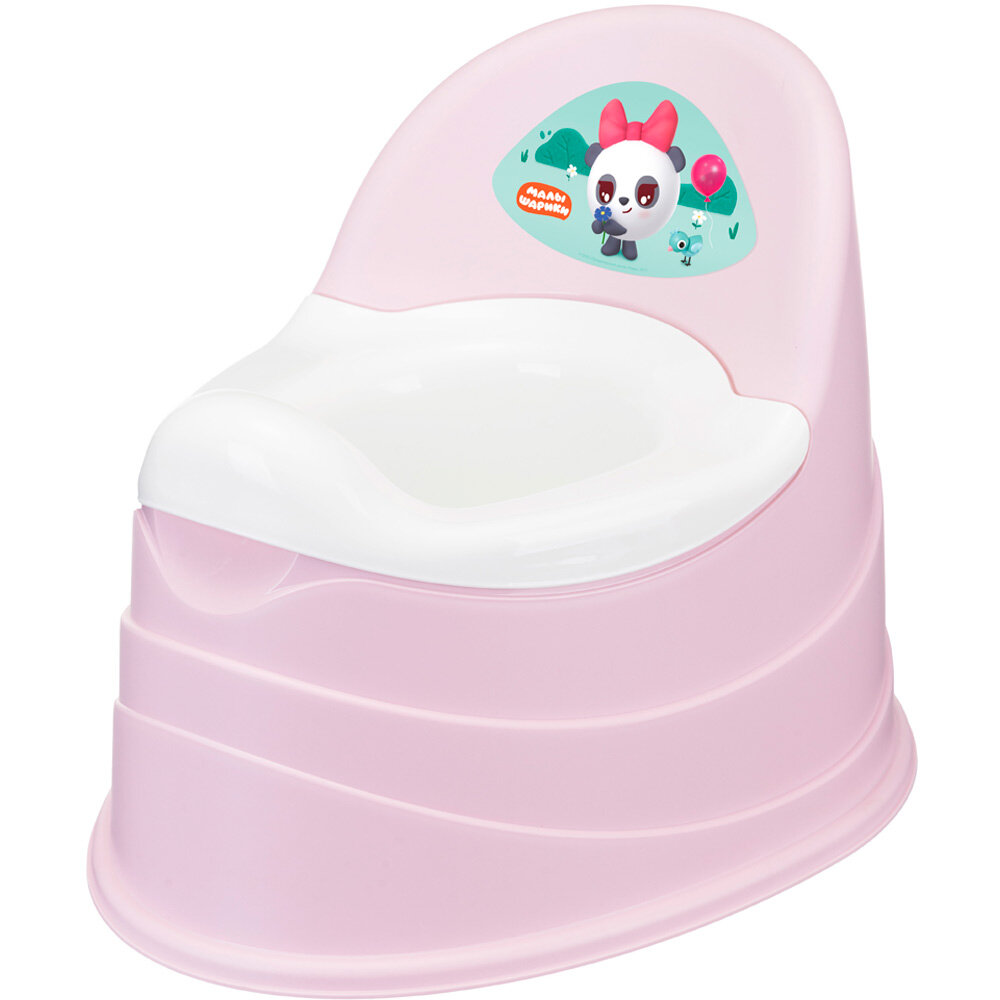 Горшок детский с декором малышарики Розовый 390х310х305 431337305