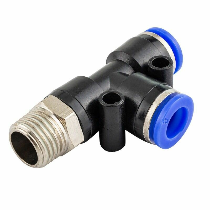 Фитинг Т-образный для пластиковых трубок 8мм с наружной резьбой 1/4" Forsage