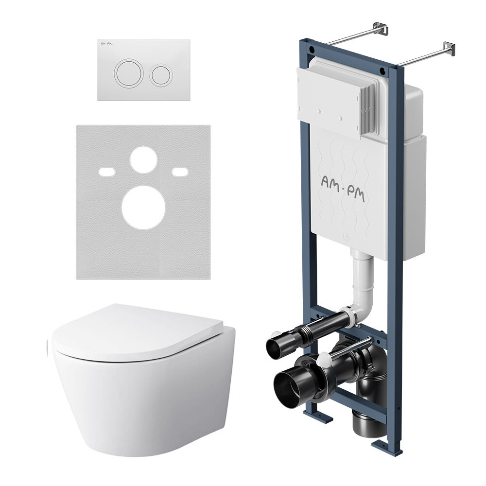 Унитаз с инсталляцией Am.Pm Sense IS110101.741701