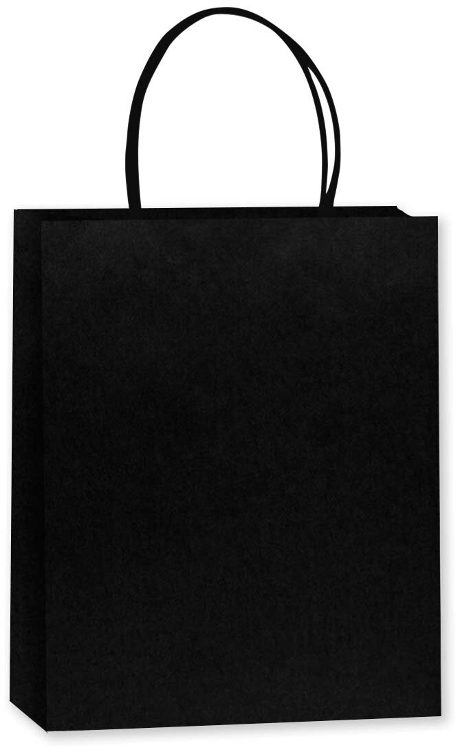 Пакет подарочный, Крафт 120гр, Черный, 15*12*6 см, 1 шт.
